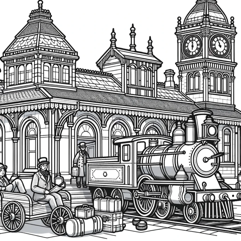Victorian Coloring Pages - Victorian Children