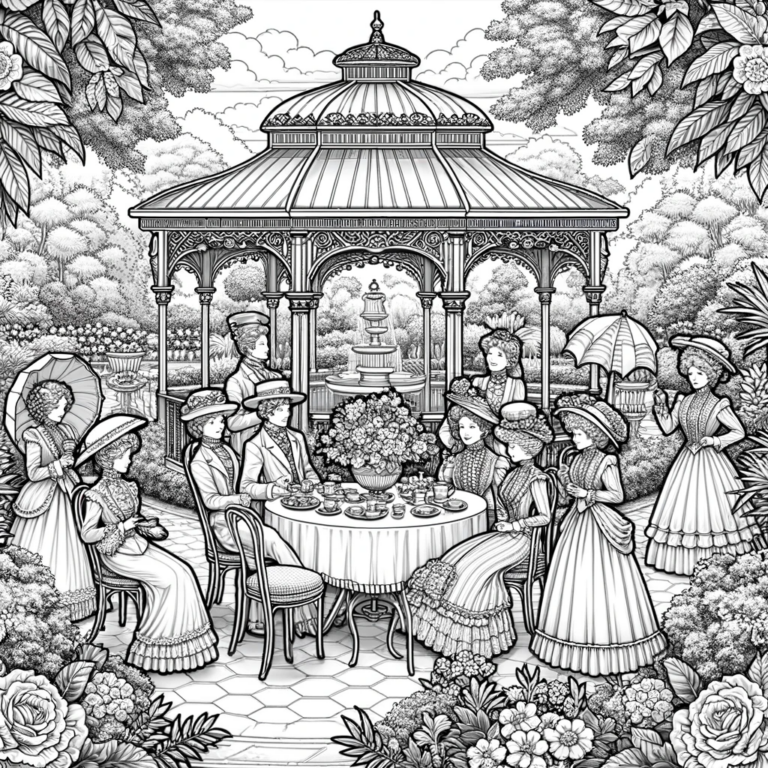 Victorian Coloring Pages - Victorian Children