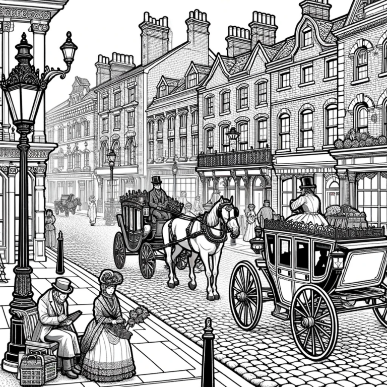 Victorian Coloring Pages - Victorian Children